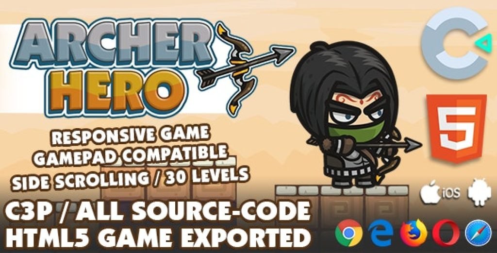 Archer Hero Html5 Game With Construct 3 All Source Code Clean Codz
