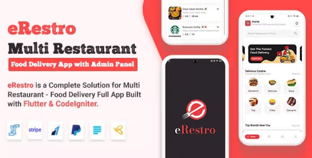 eRestro - Multi Restaurant Flutter App | Food Ordering App with Admin Panel & Restaurant Panel ...
