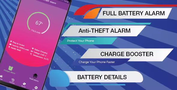 Full Battery &Theft Alarm Android Project - Clean Codz