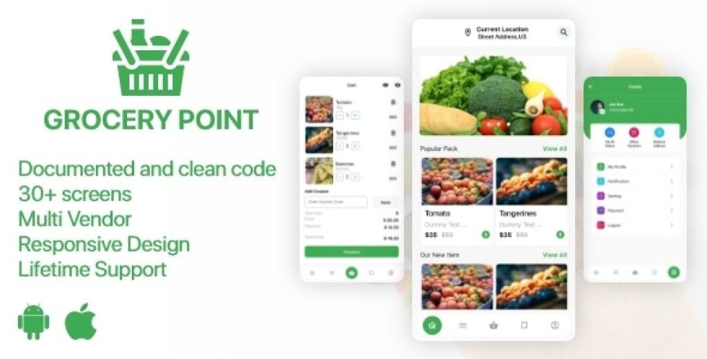 Grocery Point Online Grocery Shop App In Flutter Android And Ios Clean Codz