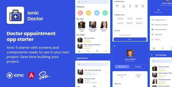 Ionic Doctor | Ionic 5 | Angular | UI Theme | Template App | Starter App & Components - Clean Codz