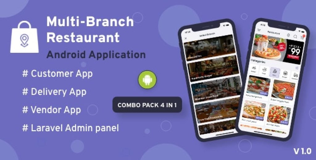 Multi-Branch Restaurant - Android User + Delivery Boy + Vendor Apps With Laravel Admin Panel ...