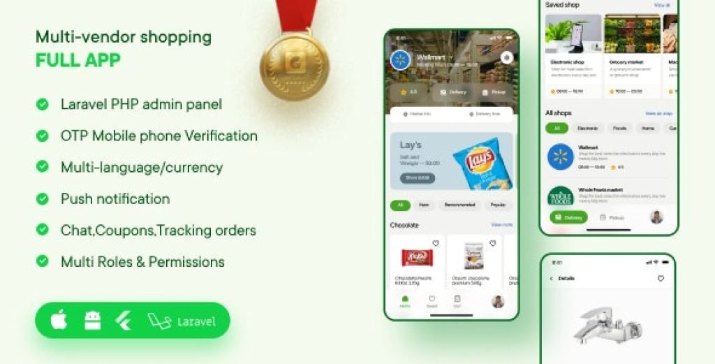 Multi Vendor Flutter + PHP Laravel Admin Panel - Clean Codz