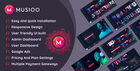 Musioo Music Streaming Platform Laravel Script 5.0 - Clean Codz