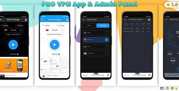 Pro VPN Android App with Admin Panel | with Admob Ads - Clean Codz