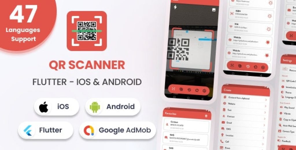 QR Code Scanner Barcode Reader - Flutter Android iOS Full App (47 ...