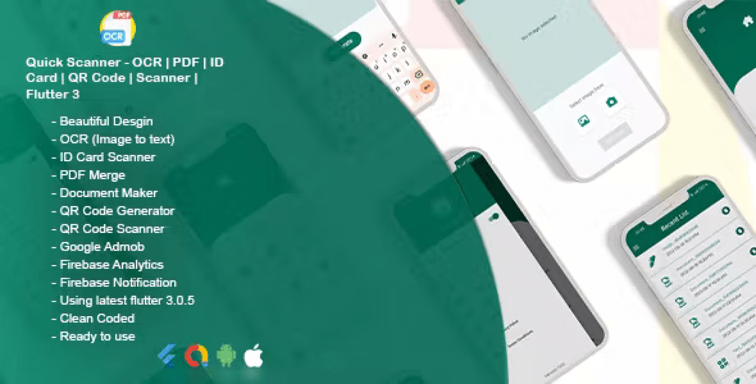Quick Scanner - Ocr | PDF | Id Card | QR Code | Scanner | Flutter 3 ...