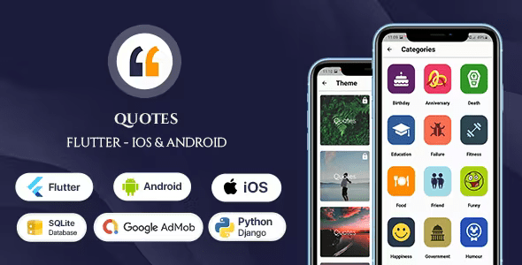 Quotes App Flutter Android And Ios Full App Python Admin Panel Clean Codz
