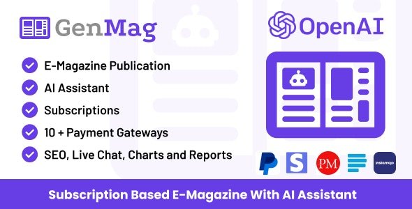 GenMag - E-Magazine with AI Assistant - Clean Codz